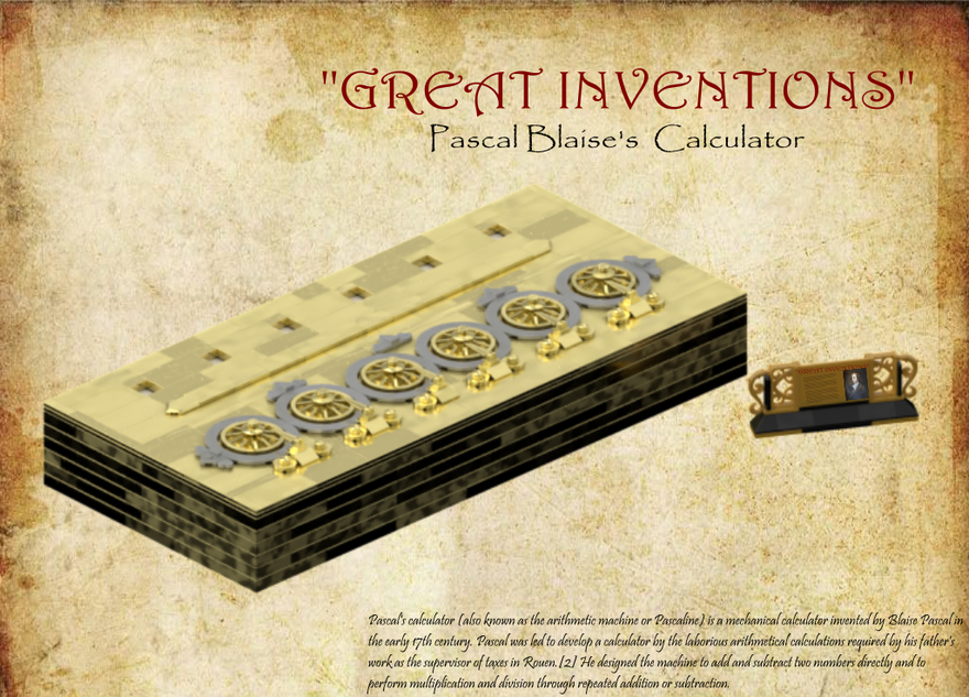 Blaise Pascal Calculator Gears