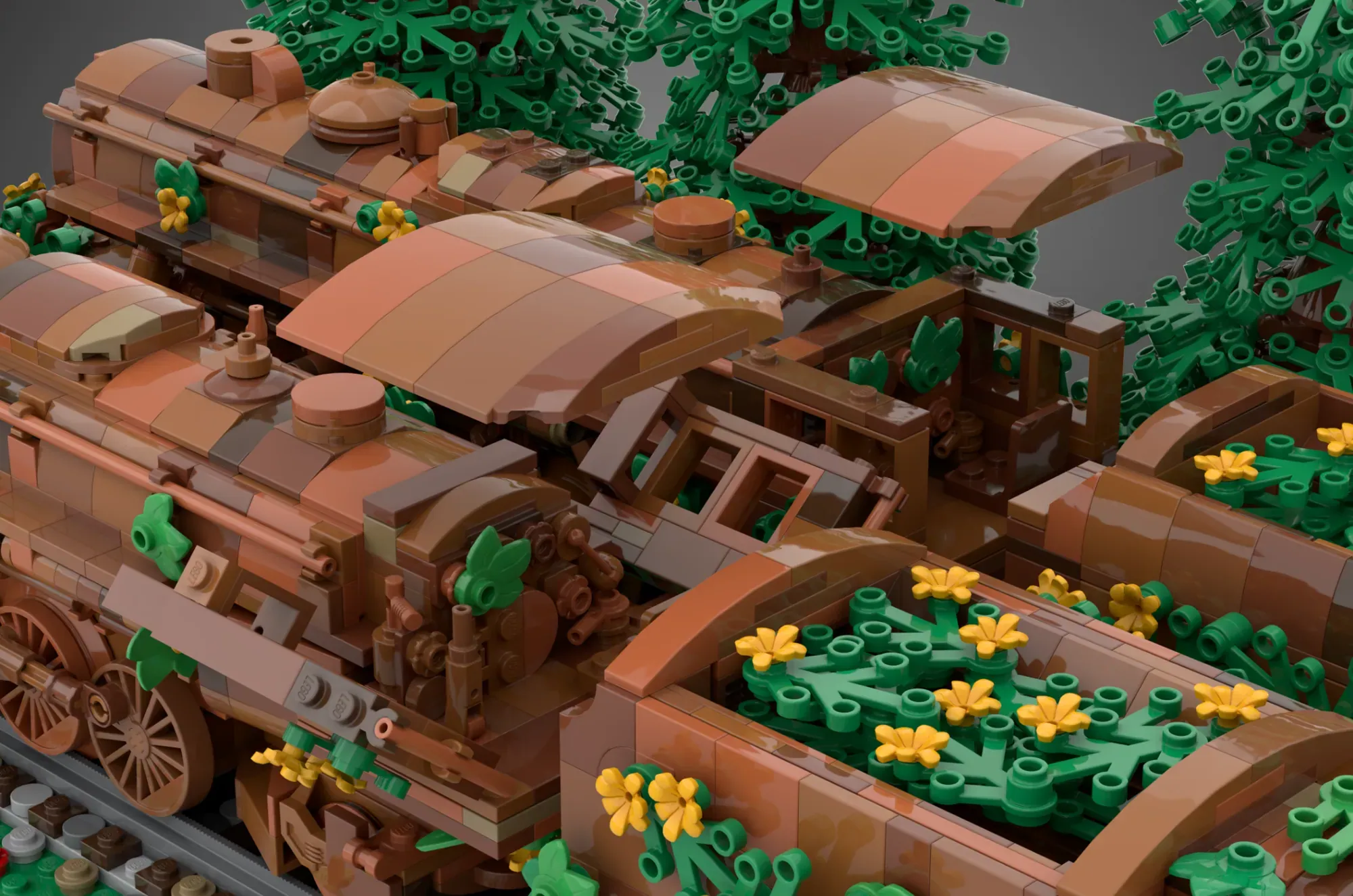 Abandoned Steam Locomotives at a Mysterious Train Graveyard | LEGO® Ideas