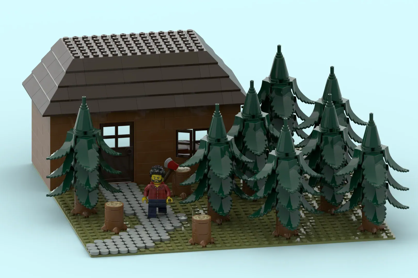 Cabin in an Evergreen Forest | LEGO® Ideas