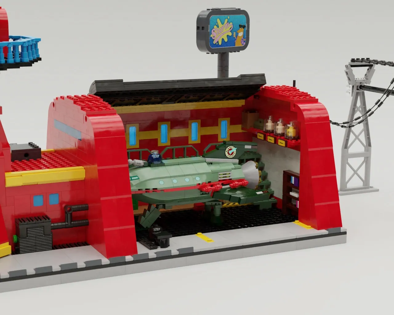 Futurama Planet Express Headquarter, Spaceship and the Crew | LEGO® Ideas