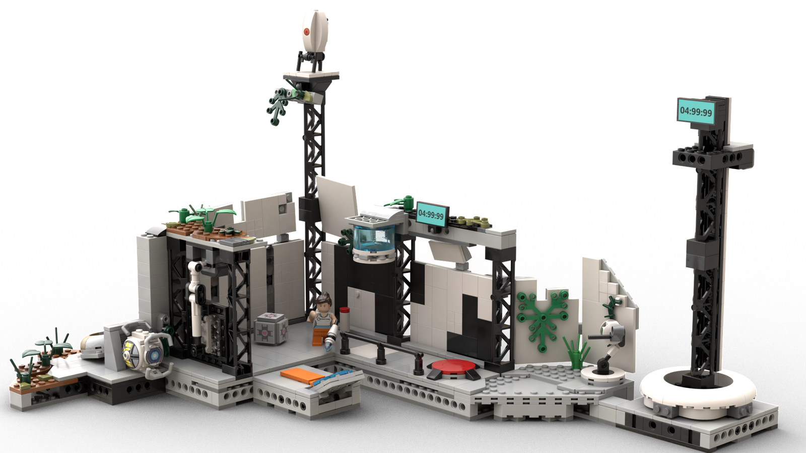 Lego Portal 2 Instrucoes De Glados LEGO Ideas Portal: 10.000