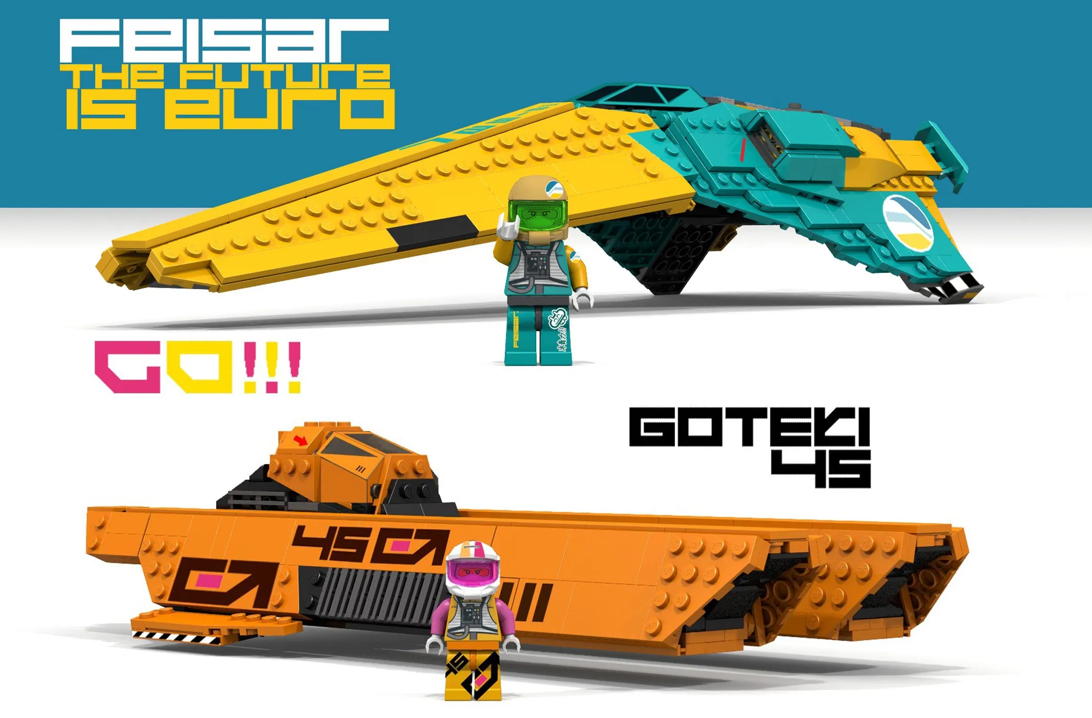 Wipeout 3: Goteki 45 vs. Team Feisar | LEGO® Ideas