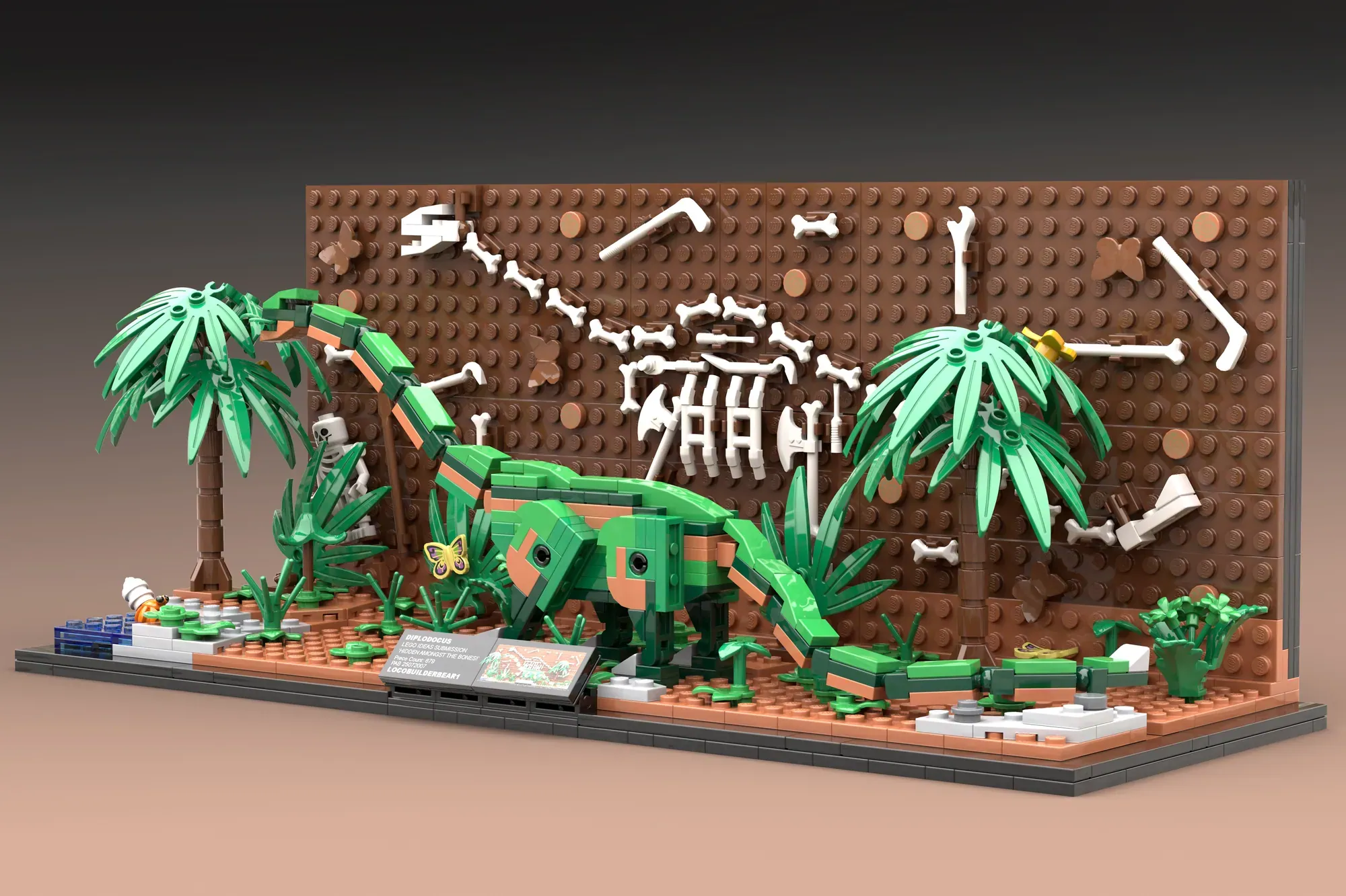 Diplodocus Diorama - ‘Hidden Amongst the Bones’ | LEGO® Ideas