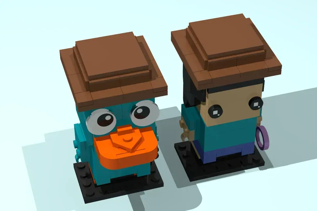 Agent P and Agent T - Phineas and Ferb - Brickheadz | LEGO® Ideas
