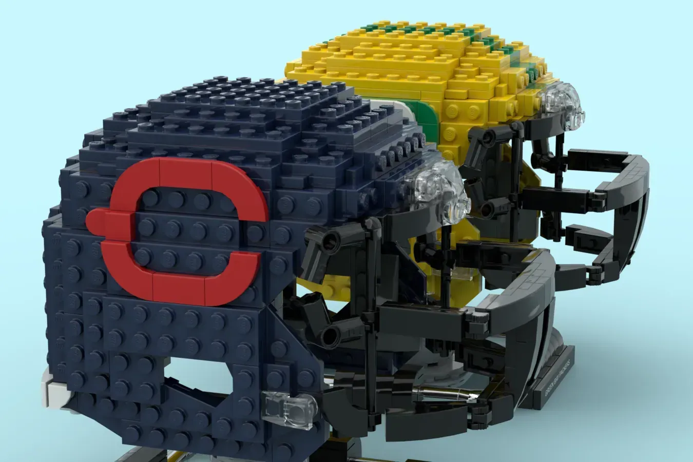 Packers and Bears NFL Helmets | LEGO® Ideas