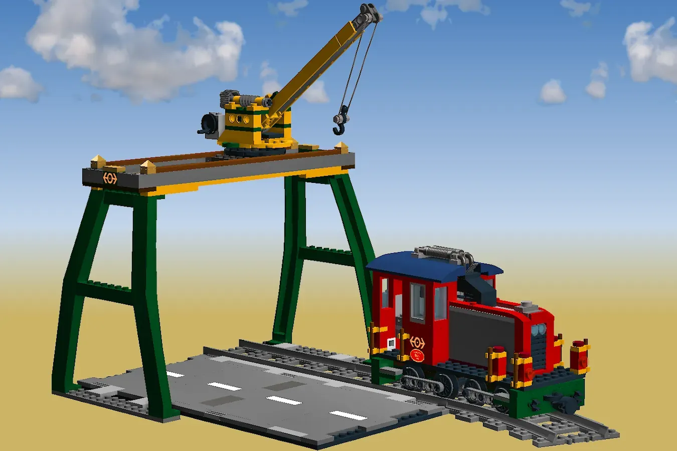 Steam Locomotive Transport With Power Function [LDD] | LEGO® Ideas
