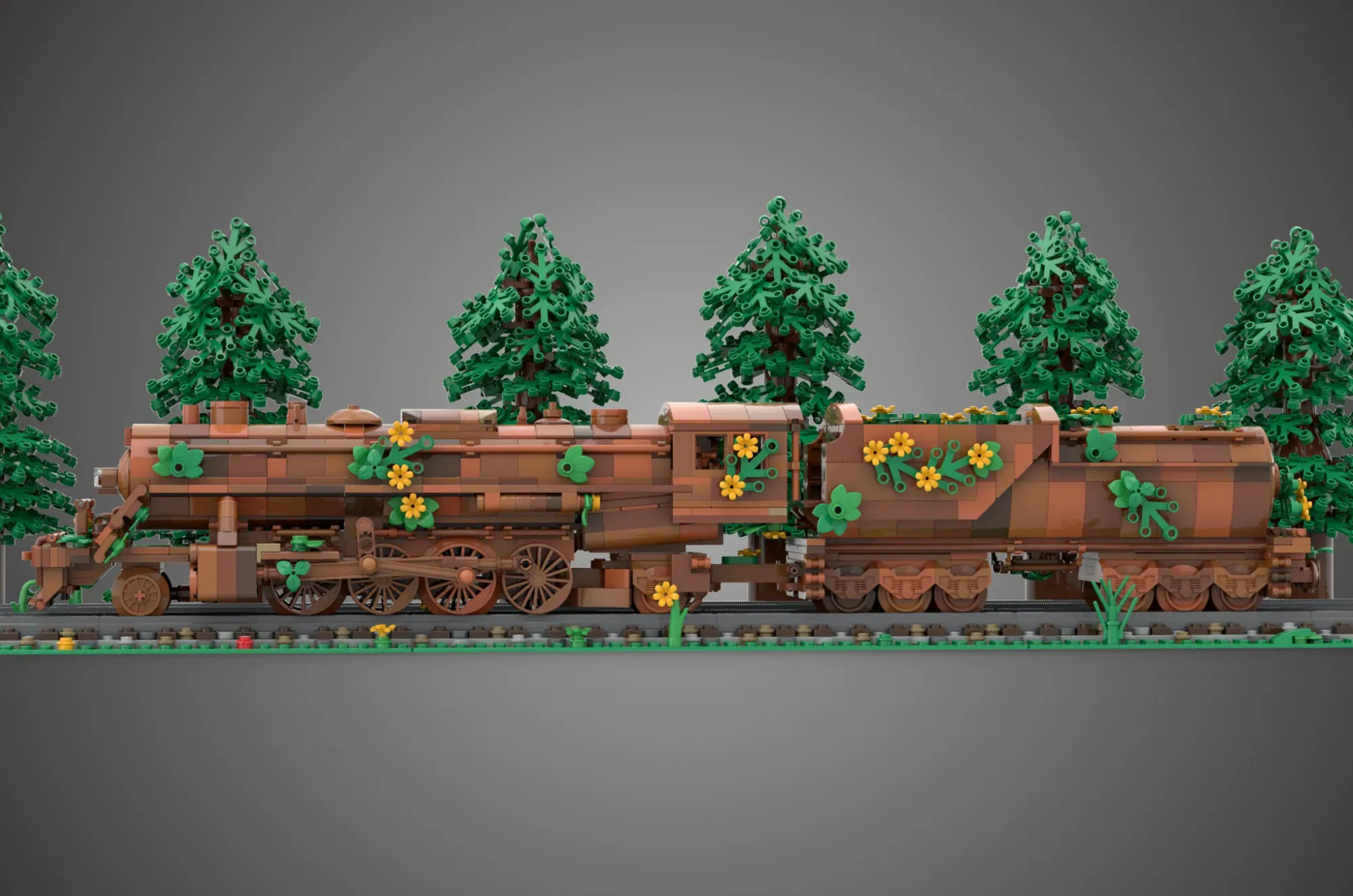 Abandoned Steam Locomotives at a Mysterious Train Graveyard | LEGO® Ideas