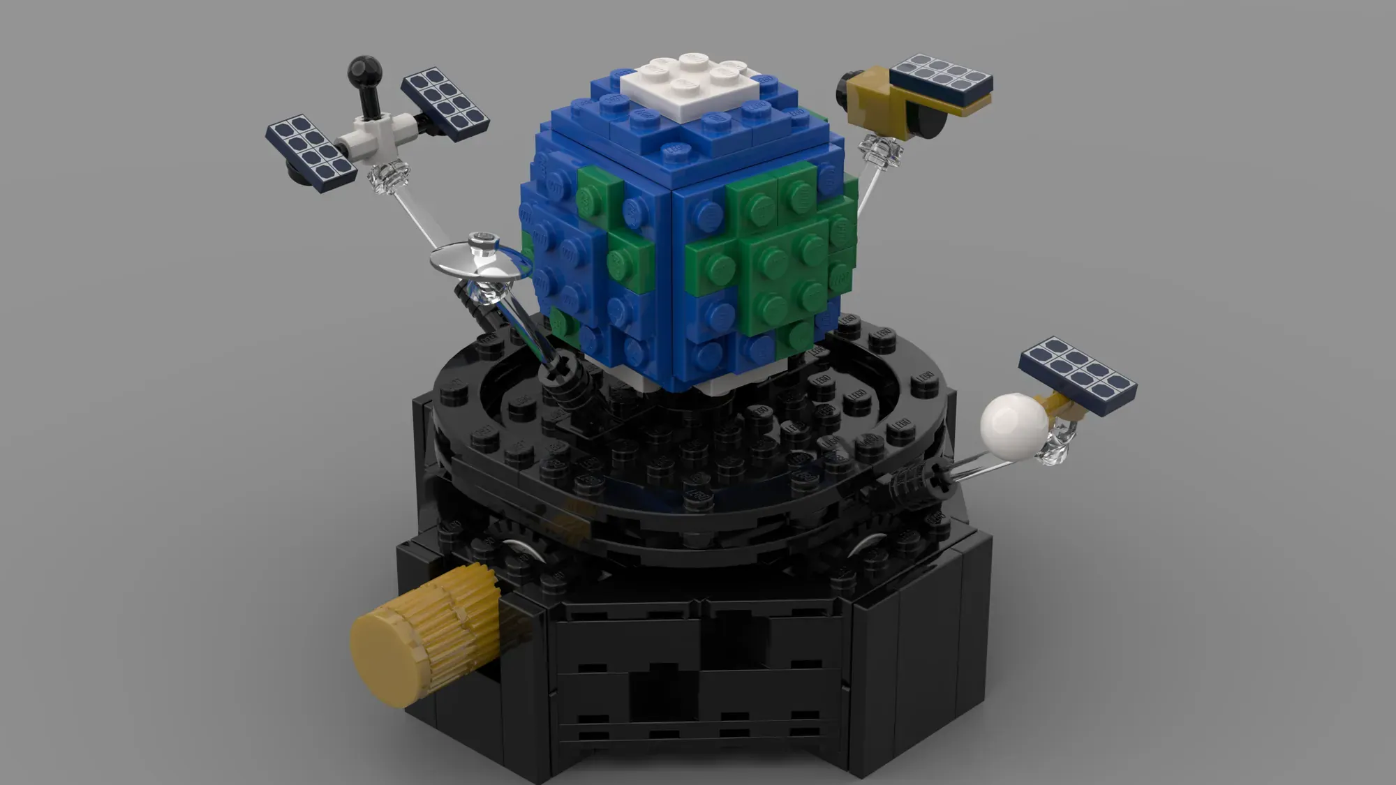 Earth and Satelites Orbiting at Different Velocity | LEGO® Ideas