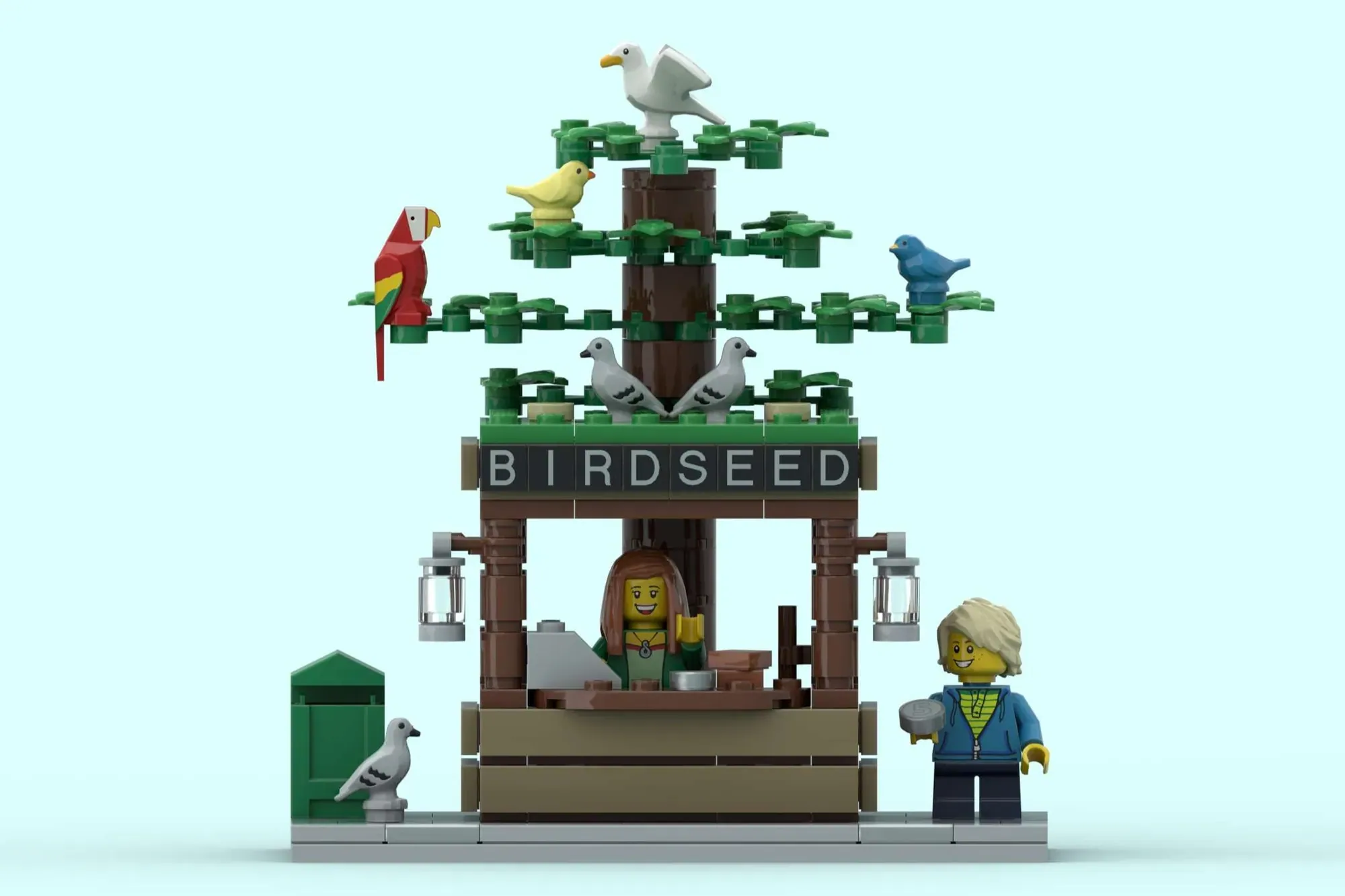 Bird Seed Vendor With Working Play Feature | LEGO® Ideas
