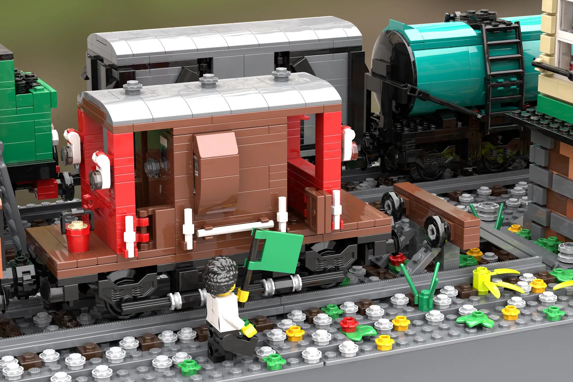0_6_0 Terrier Steam Locomotive, Wagons, Signal Box & Water Tower | LEGO ...
