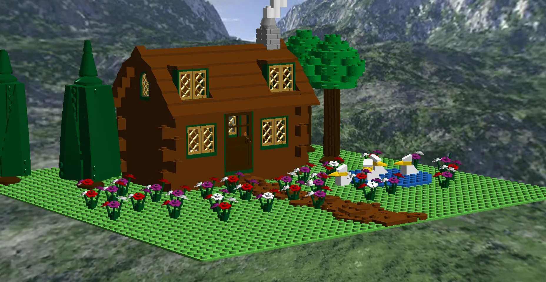 Lego Spring Log Cabin | LEGO® Ideas