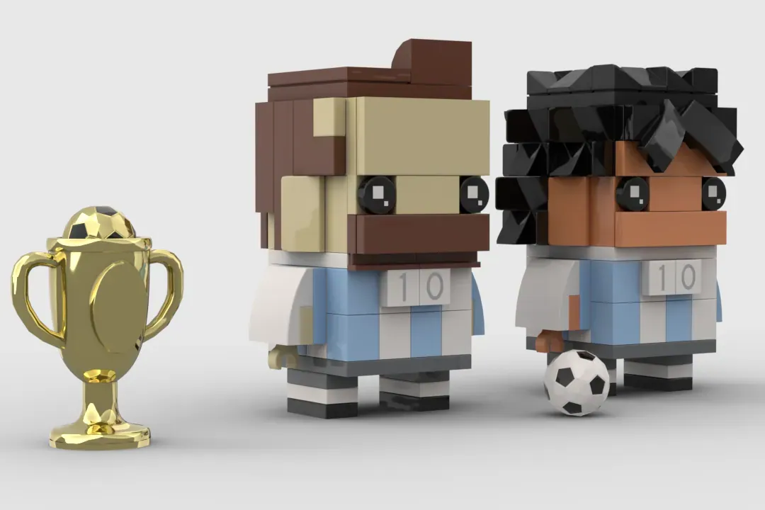 Maradona Y Messi Brickheads | LEGO® Ideas