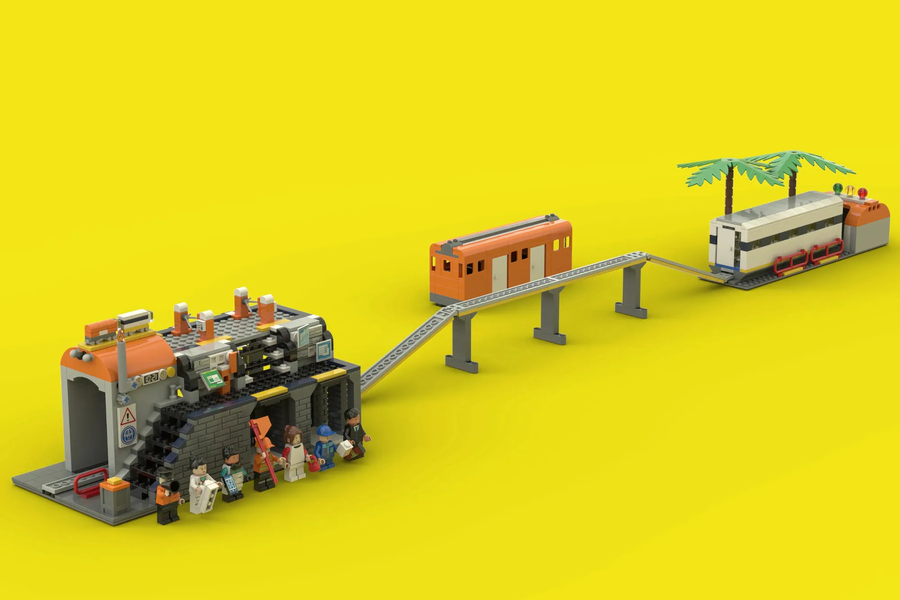 Yellow Lego Mine Train Train Models | Holger Matthes