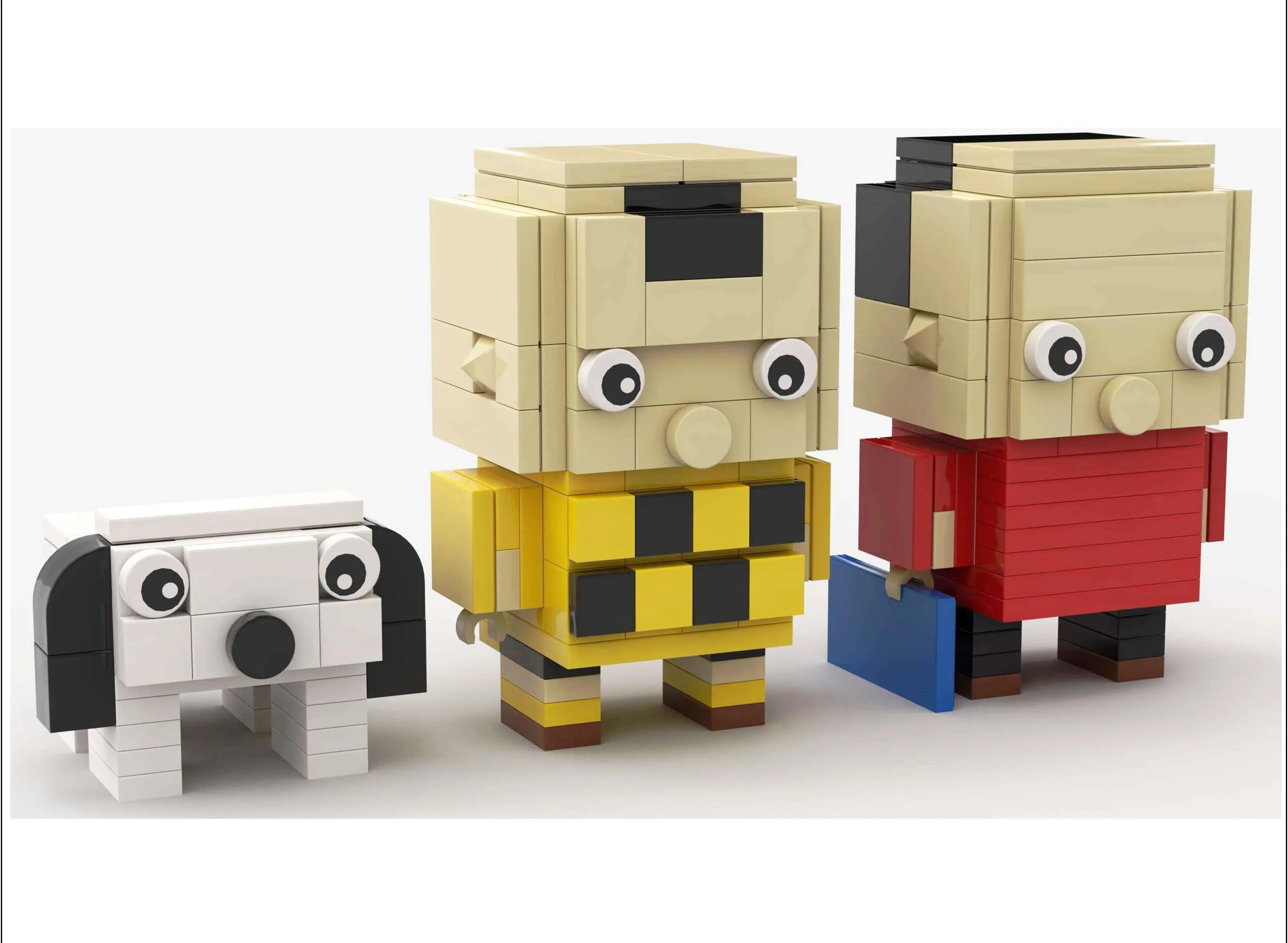 Charlie Brown, Linus, and Snoopy BrickHeadz | LEGO® Ideas
