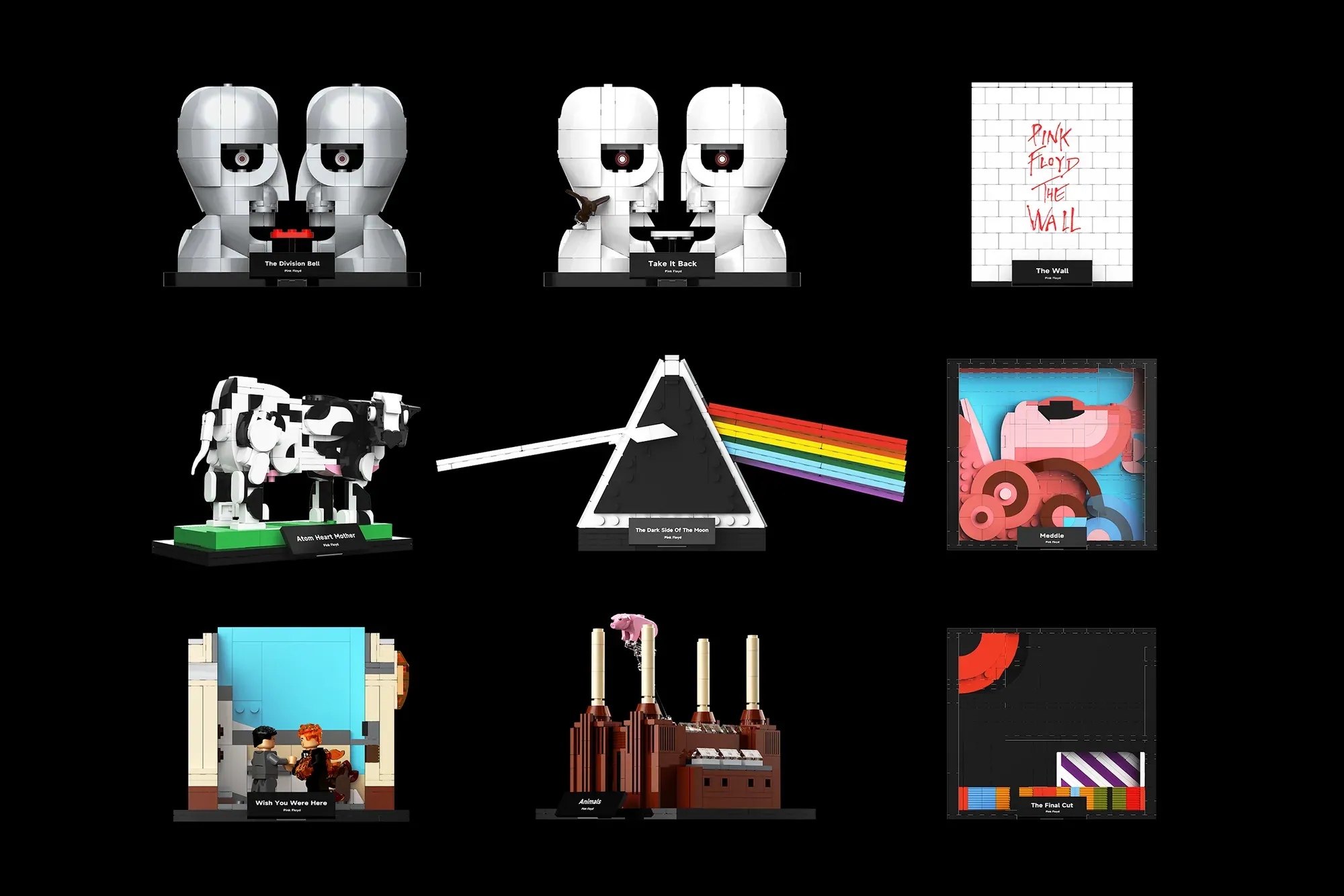 Pink Floyd Album Art Display Model | LEGO® Ideas
