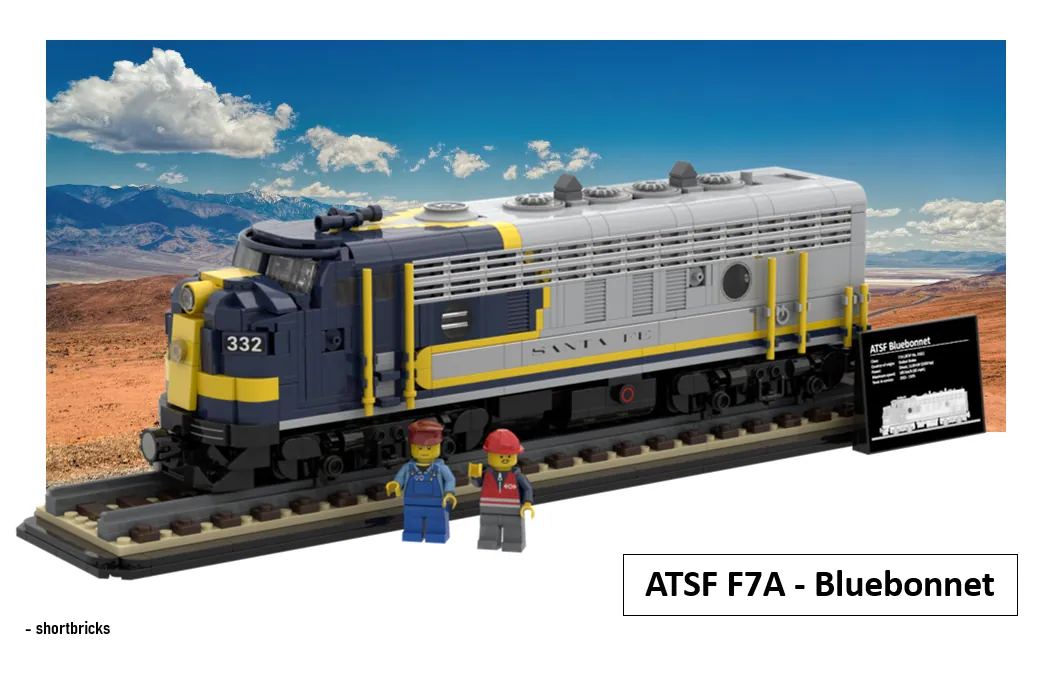 ATSF Bluebonnet – EMD F7A | LEGO® Ideas