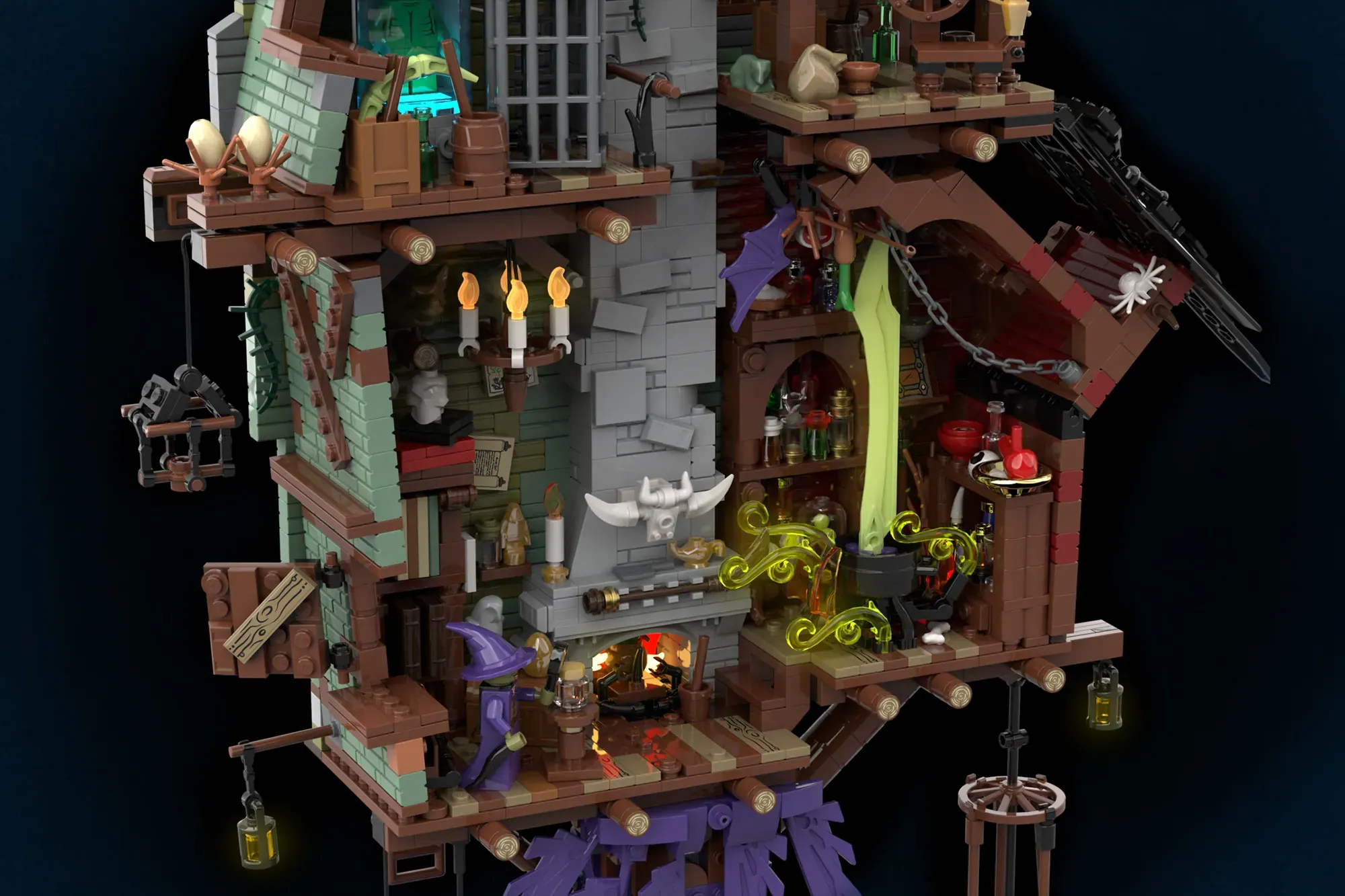 Baba Yaga`s Chicken Legged Hut With Hansel and Gretel | LEGO® Ideas