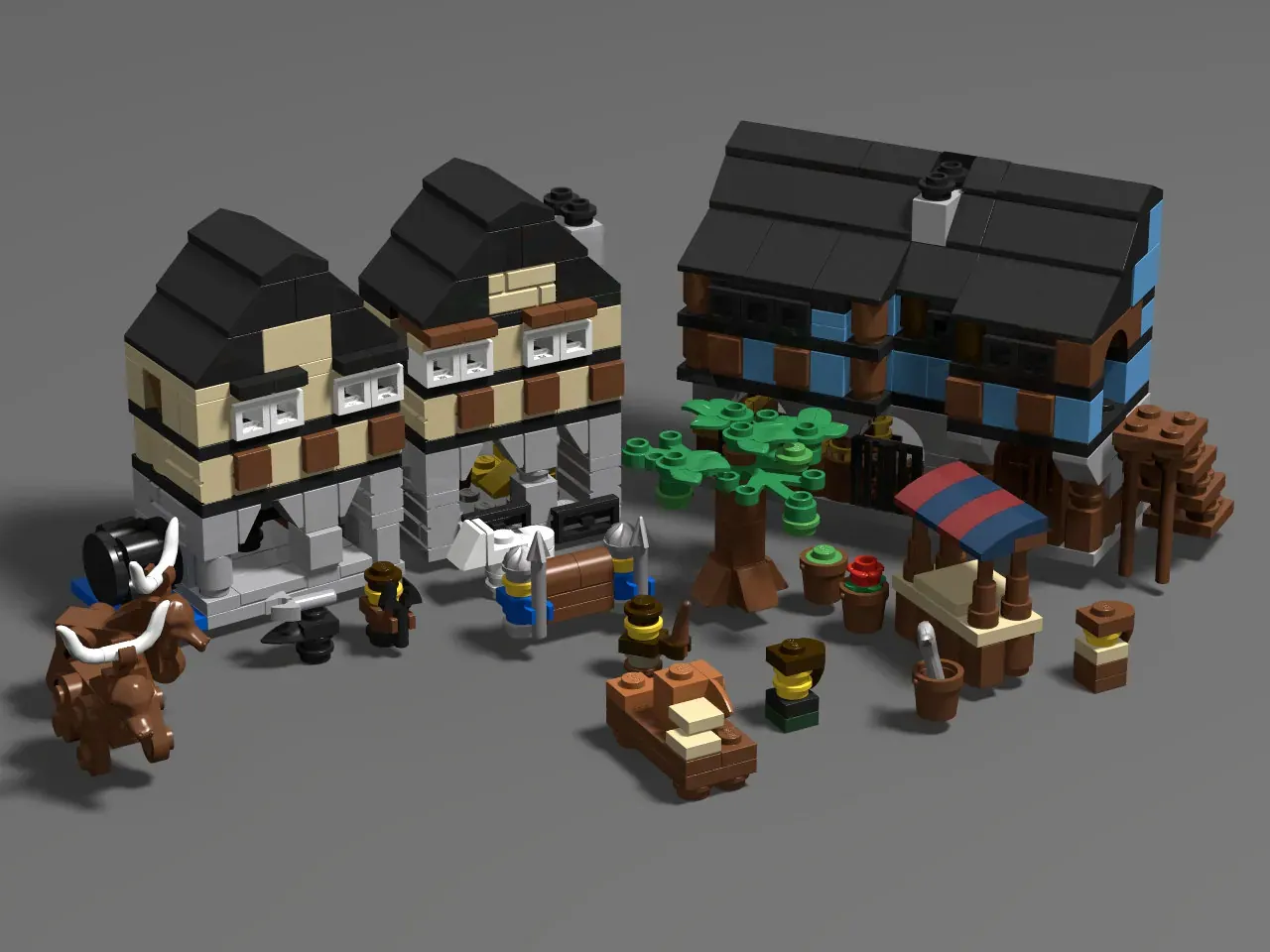 Micro Medieval Market Village 10193 | LEGO® Ideas
