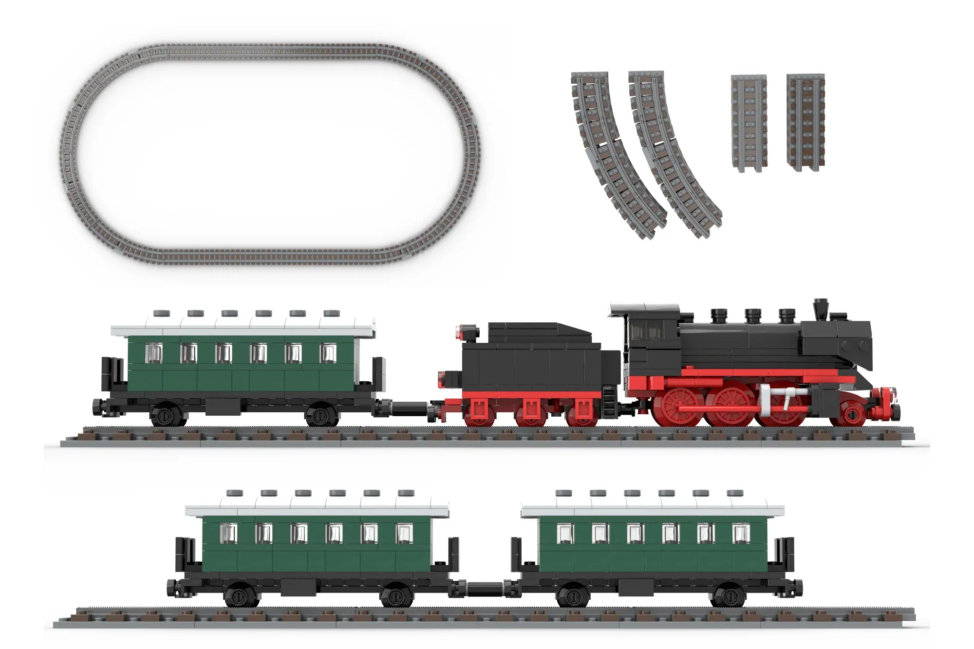 H0 Train Starter Set With Class 24 Steam Locomotive | LEGO® Ideas