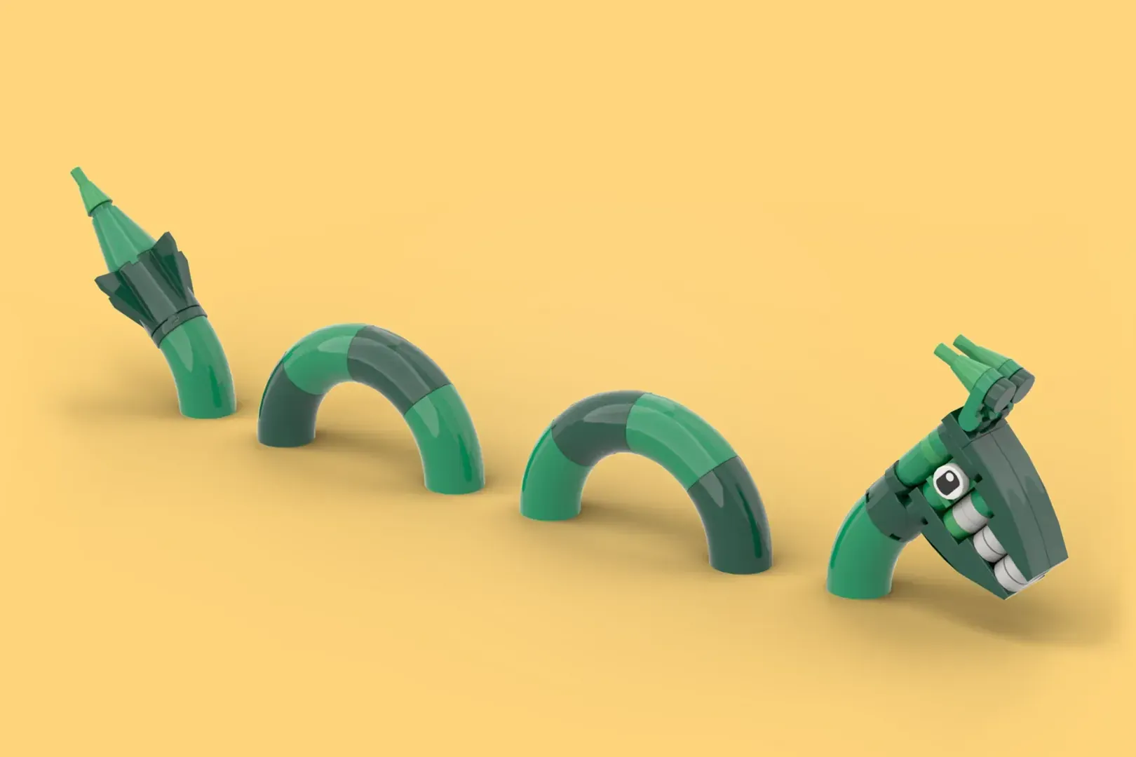 Nessie the Loch Ness Monster (Modified Modular) | LEGO® Ideas