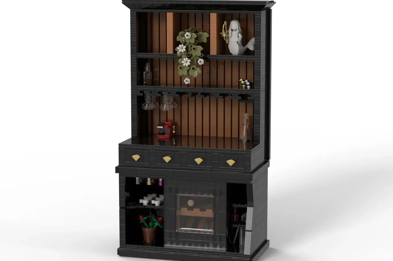 Scandinavian Style Home Bar Cabinet | LEGO® Ideas