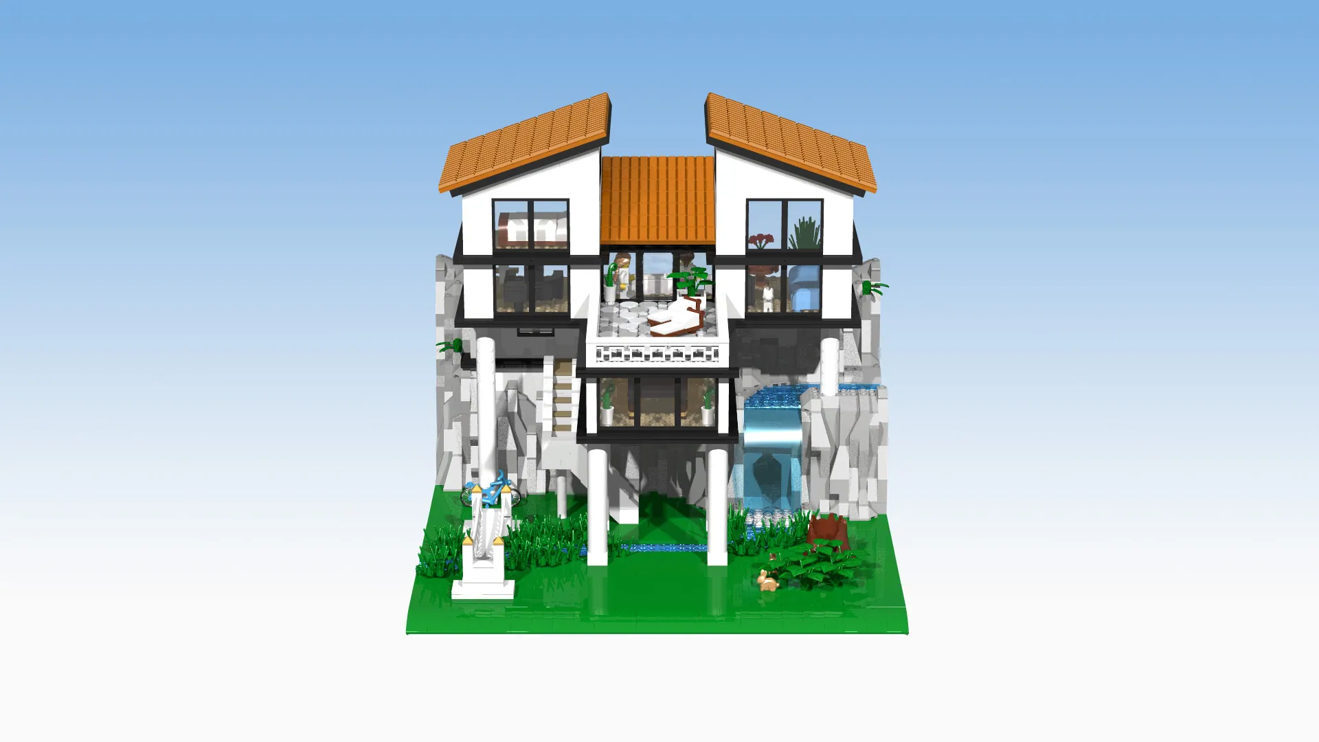 Waterfall Dream House | LEGO® Ideas
