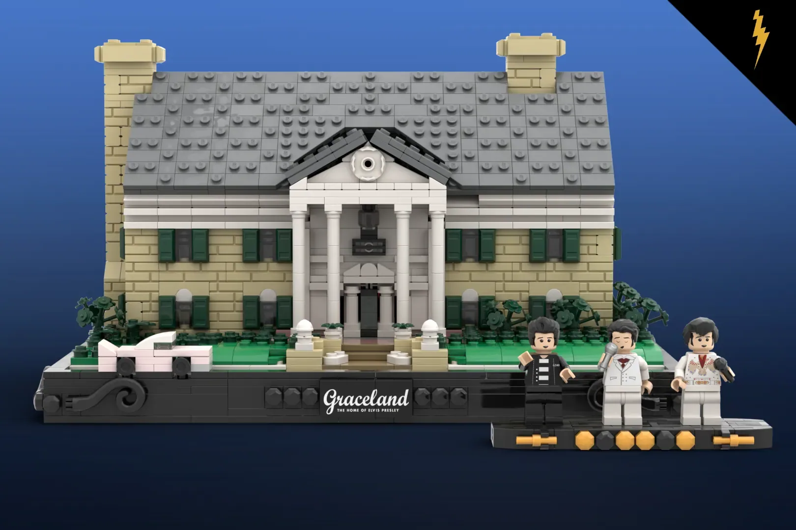 Elvis Presley's Mansions (Graceland) & 68" Comeback Special Diorama ...
