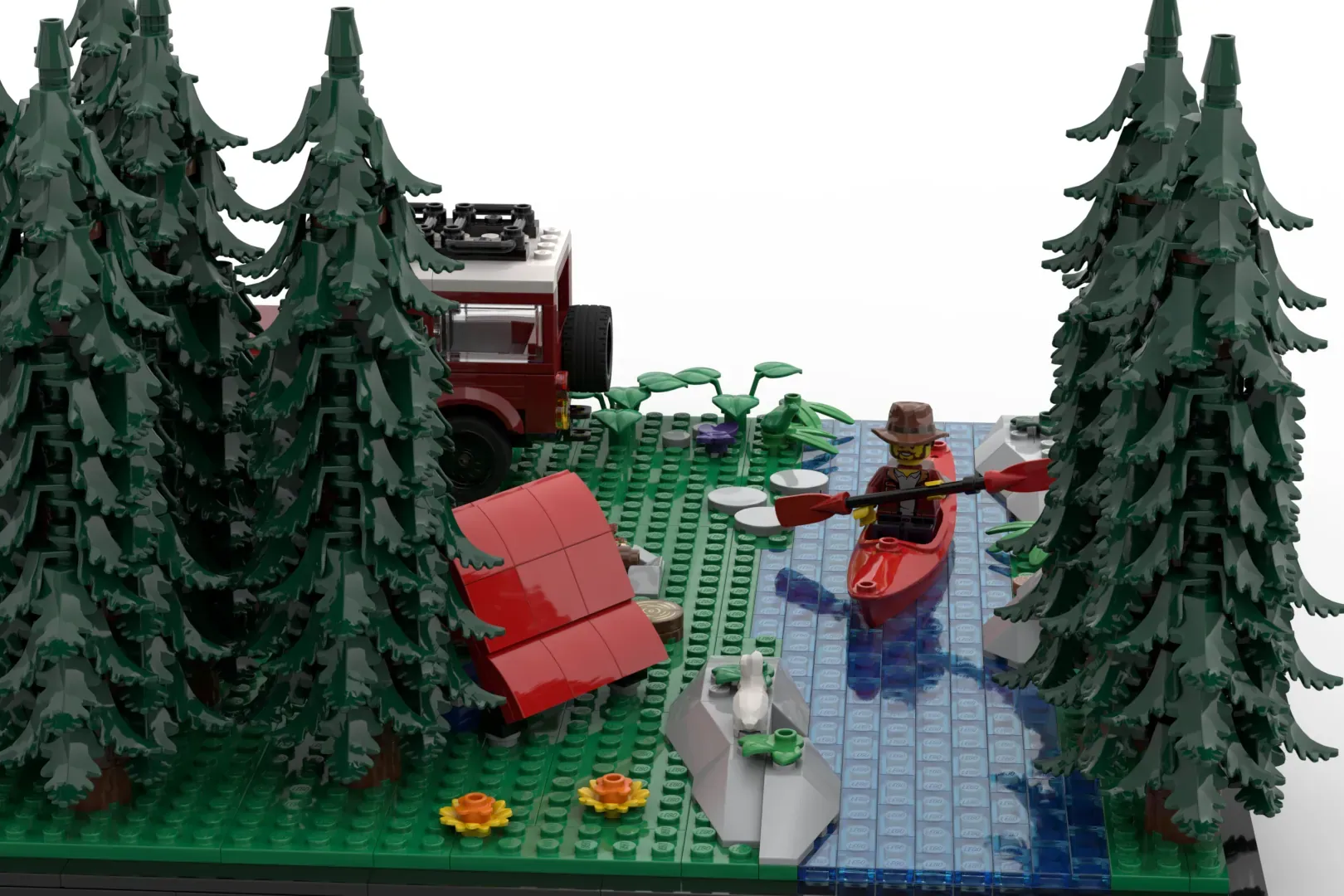 Into the Pines: Riverbank Camping Adventure | LEGO® Ideas