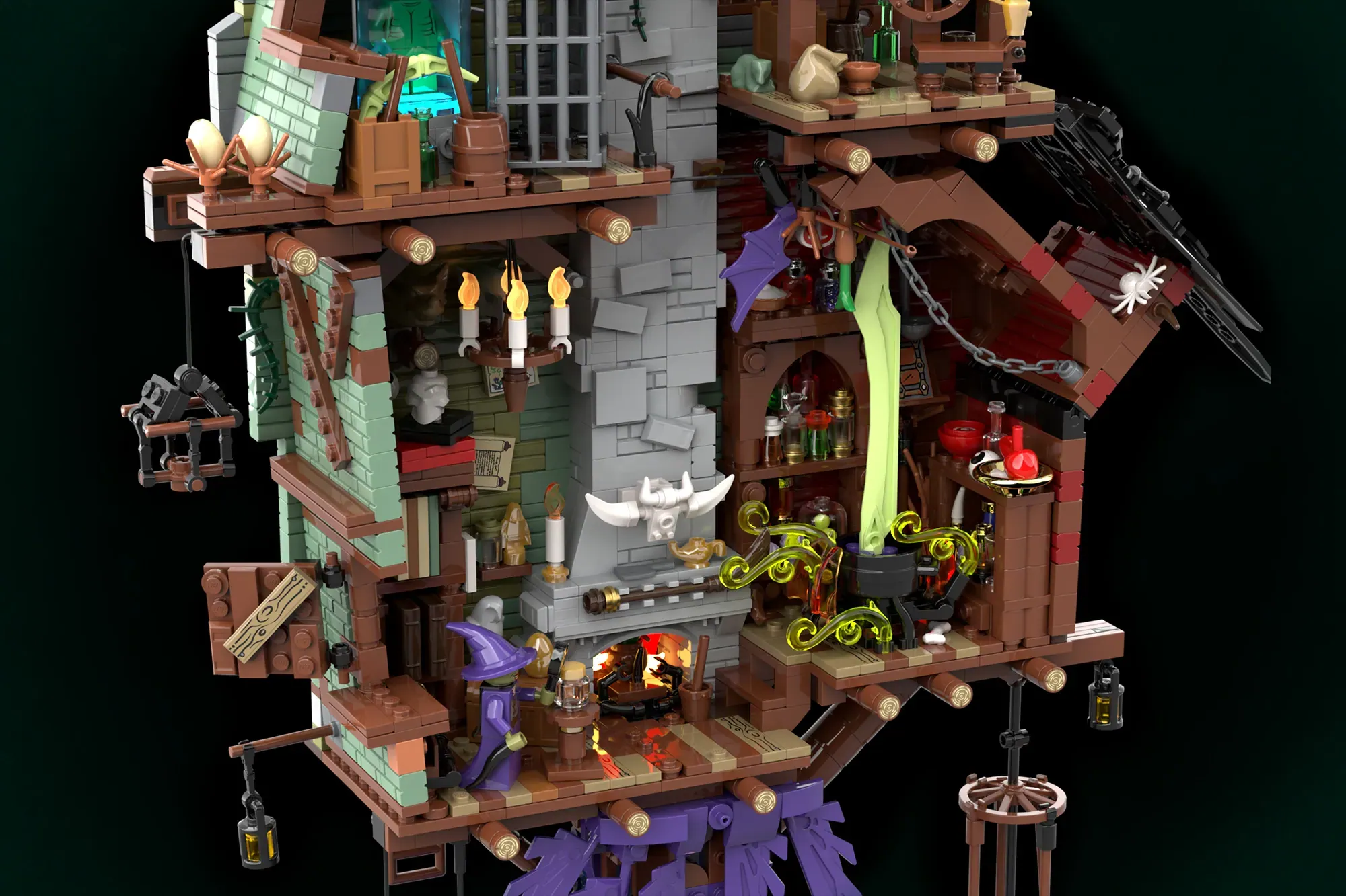 Baba Yaga`s Chicken Legged Hut With Hansel and Gretel | LEGO® Ideas