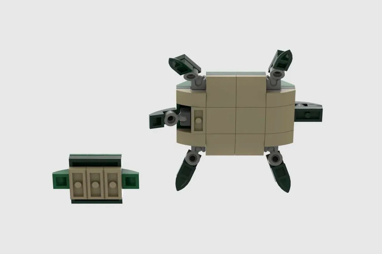 Mother Turtle and Baby Turtle Sunbathing | LEGO® Ideas