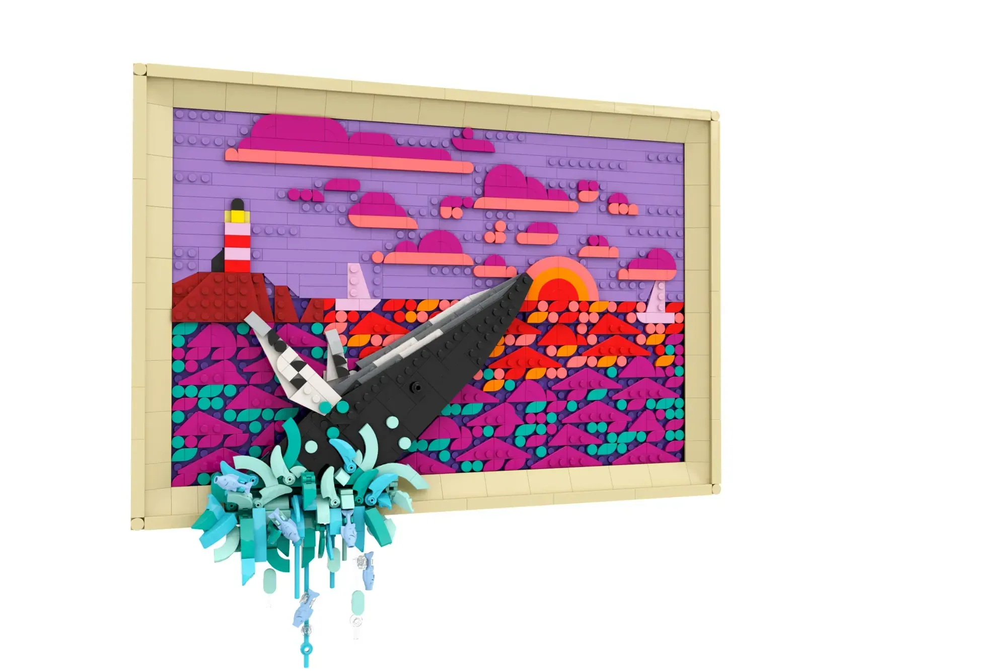 Plate on Canvas: Humpback Sunset | LEGO® Ideas