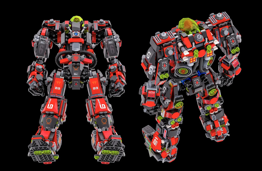 LEGO IDEAS - Galaxy Squad Red Mecha Unit In Action
