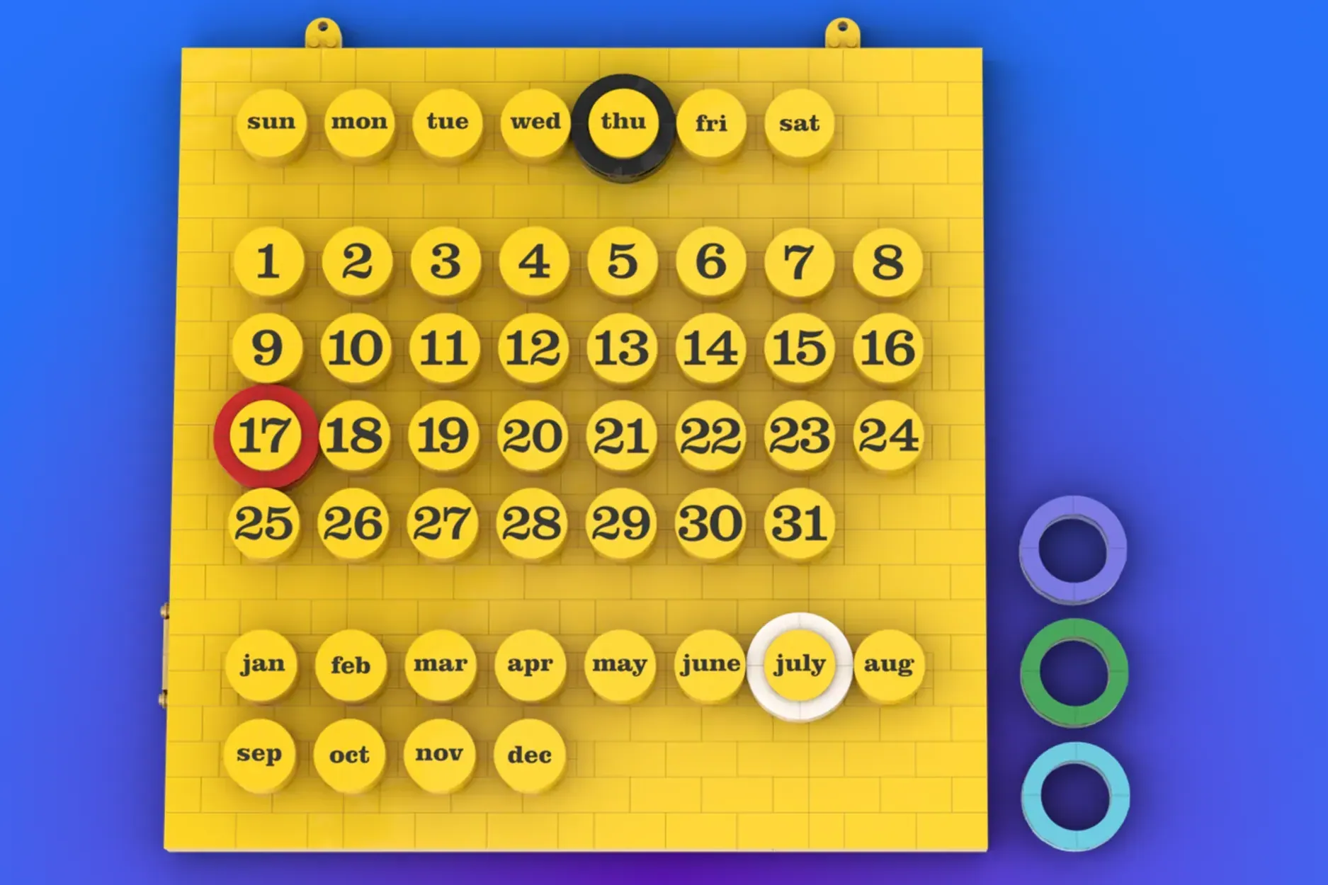 Ring-a-Date Perpetual Calendar | LEGO® Ideas