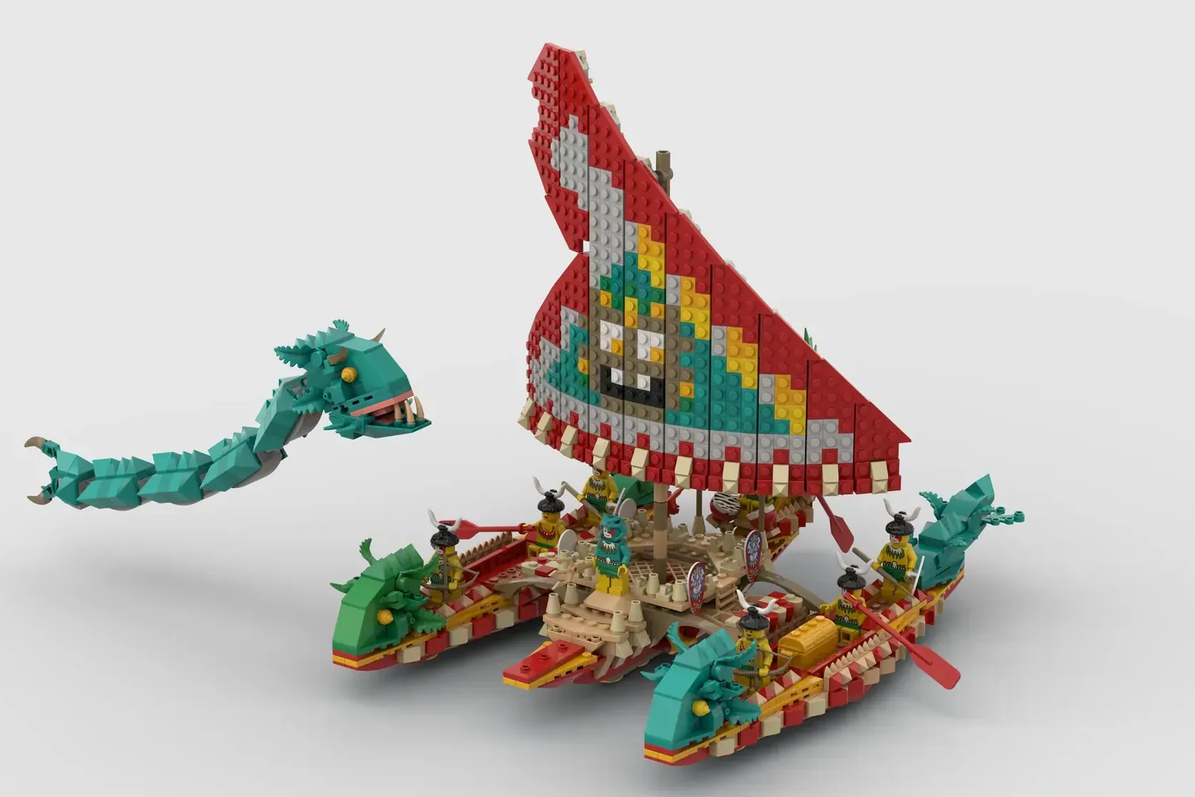 The Spirit of Kahuka, Royal Lego Islanders Catamaran. | LEGO® Ideas
