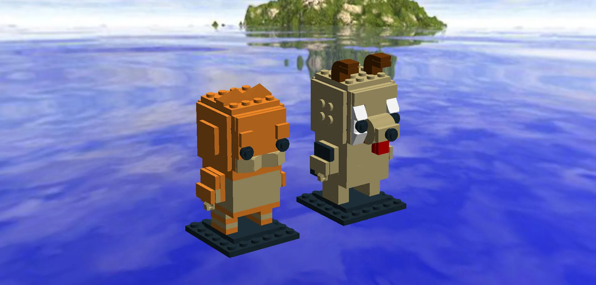 Garfield and Odie BrickHeadz | LEGO® Ideas