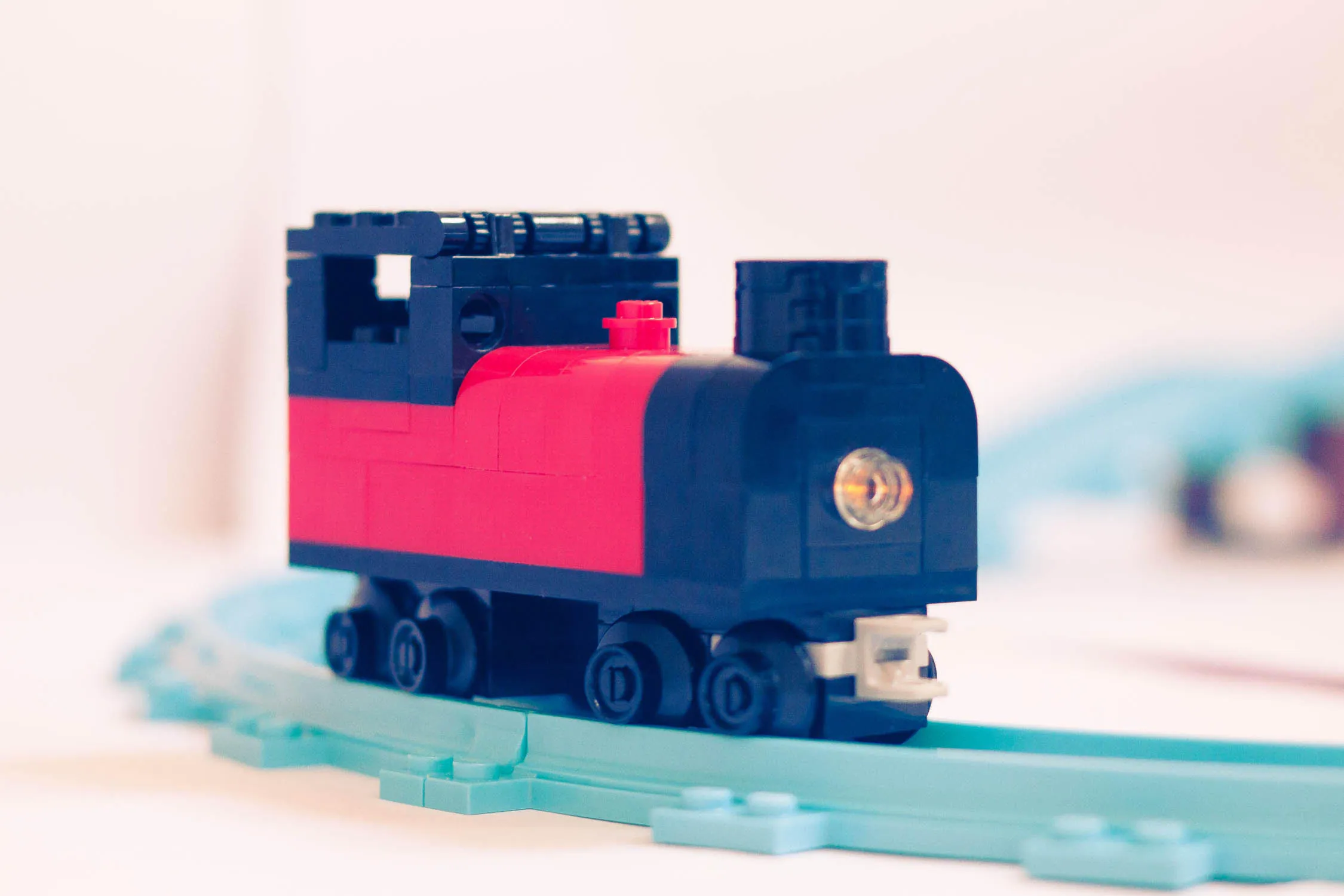 Cute 4 Studs Wide Steam Engine with Working Headlight | LEGO® Ideas