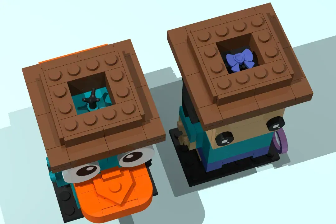 Agent P and Agent T - Phineas and Ferb - Brickheadz | LEGO® Ideas