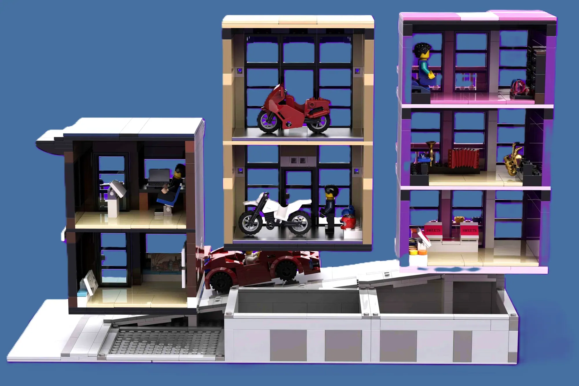 Yamaomo Street, the Sloped Street | LEGO® Ideas