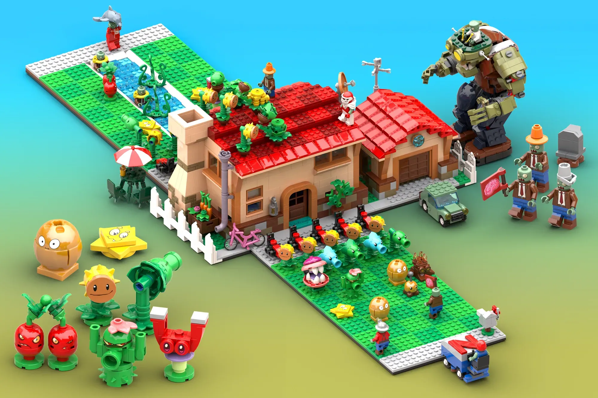 Plants vs. Zombies - Zombies on Your Lawn | LEGO® Ideas