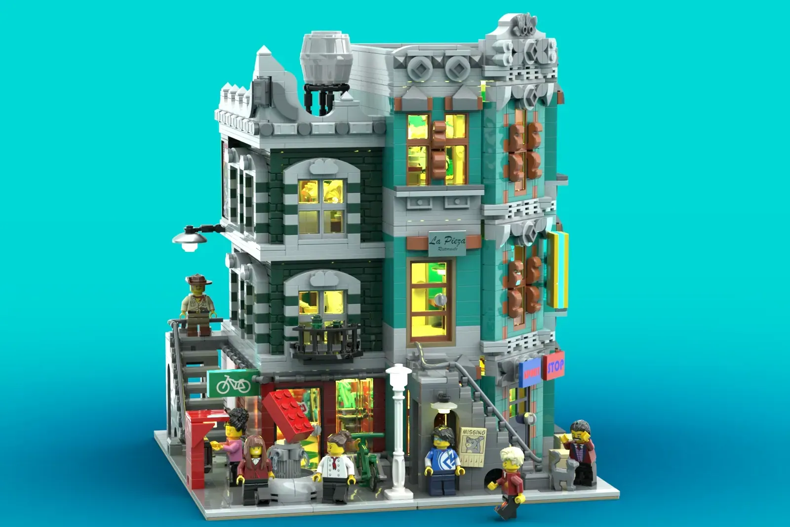 Modular Downtown Square | LEGO® Ideas