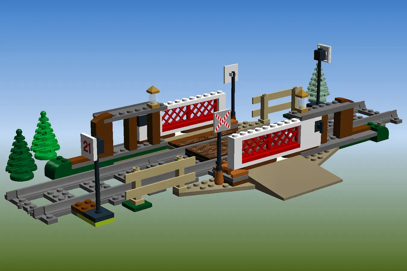 Level Crossing With Sliding Gates, France [LDD] | LEGO® Ideas