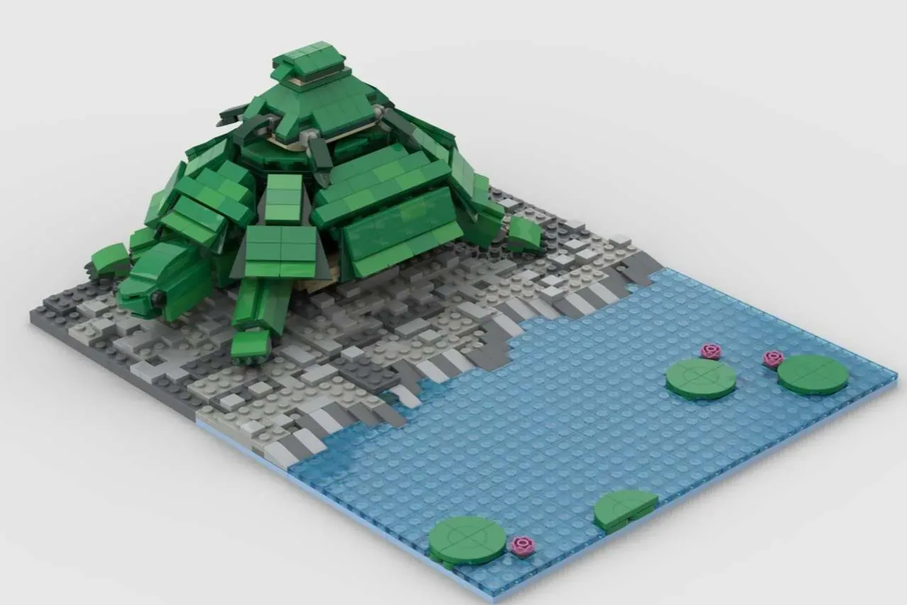 Mother Turtle and Baby Turtle Sunbathing | LEGO® Ideas