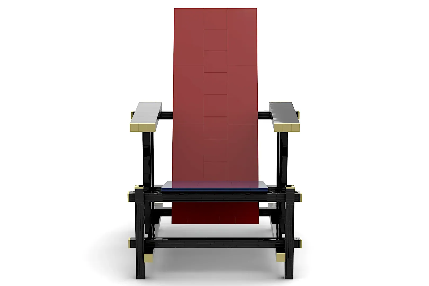 Dark-Red-Blue Rietveld Design Chair | LEGO® Ideas