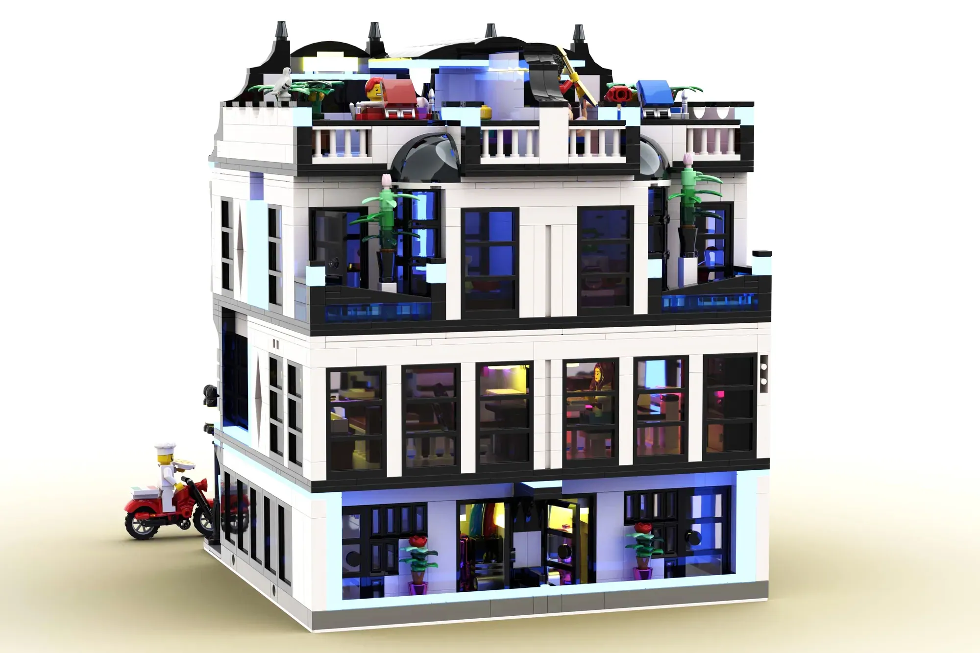 Modular: Duplex With Auto Dealer | LEGO® Ideas