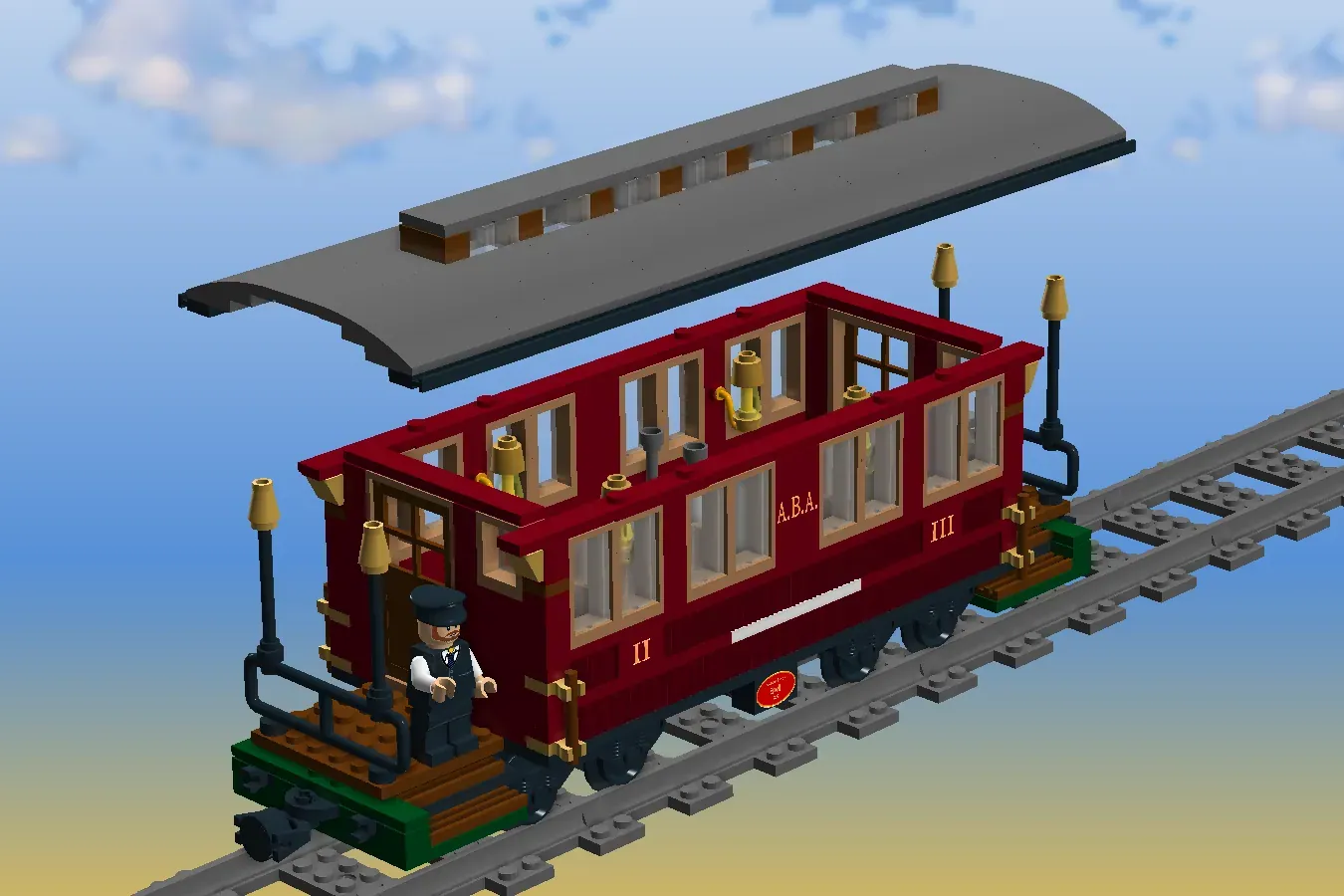 Danish Steam Train Set With Power Function [LDD] | LEGO® Ideas