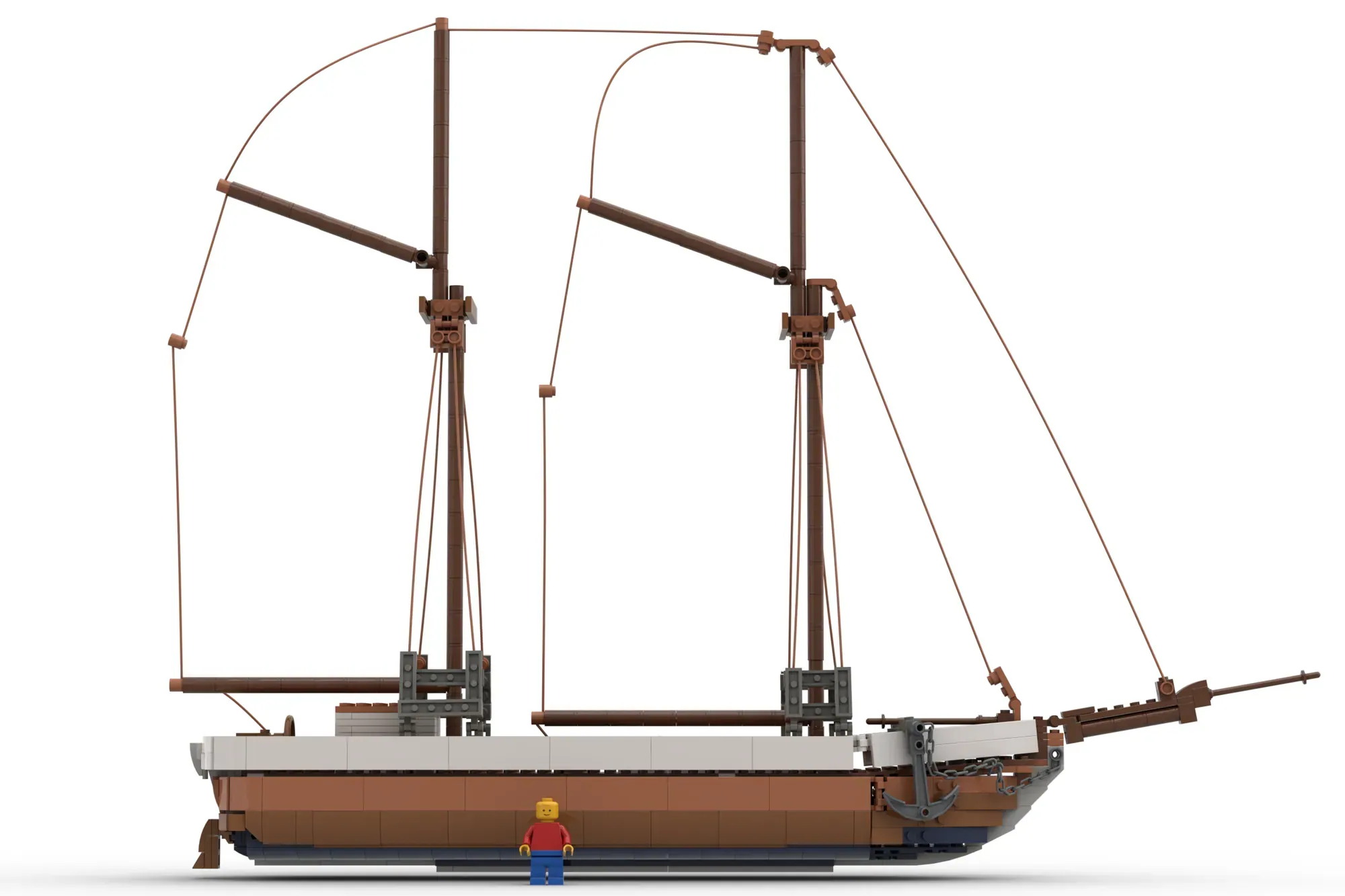 Two Masted Wooden Sailboat (Galeas) | LEGO® Ideas