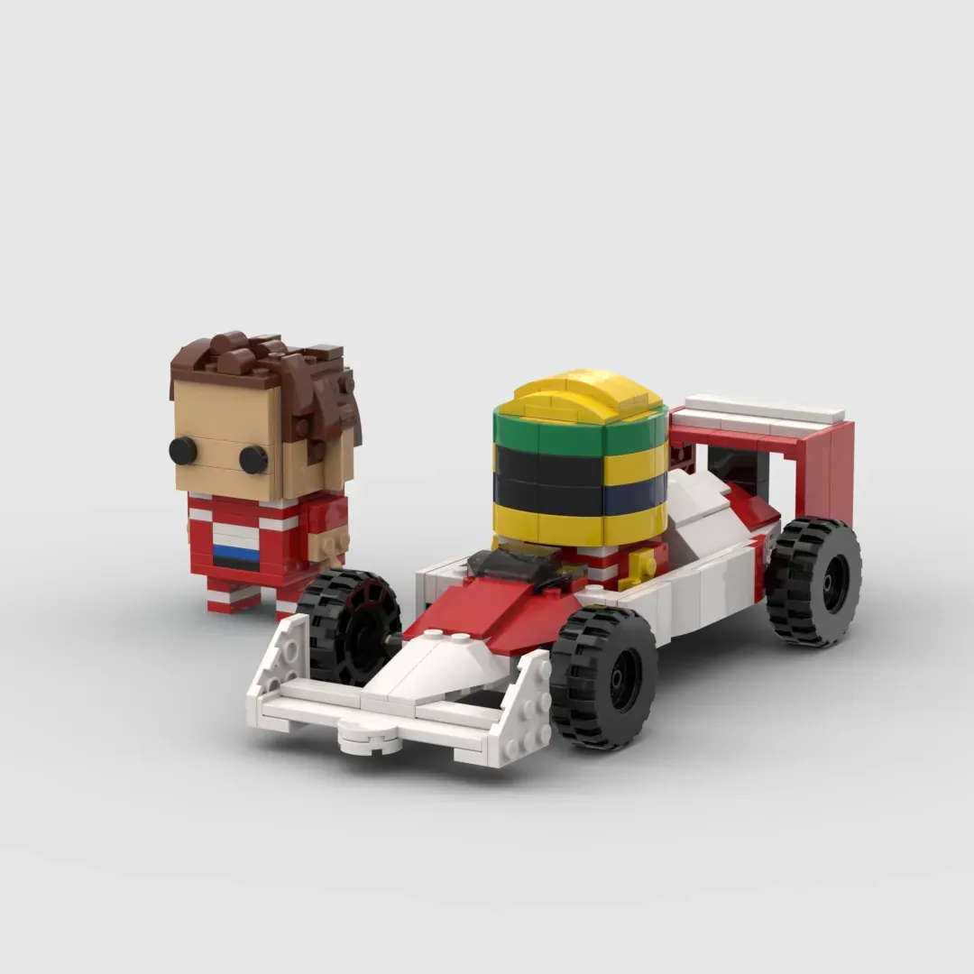 Ayrton Senna and McLaren MP4/4 Brickheadz in Iconic McLaren's Racing ...