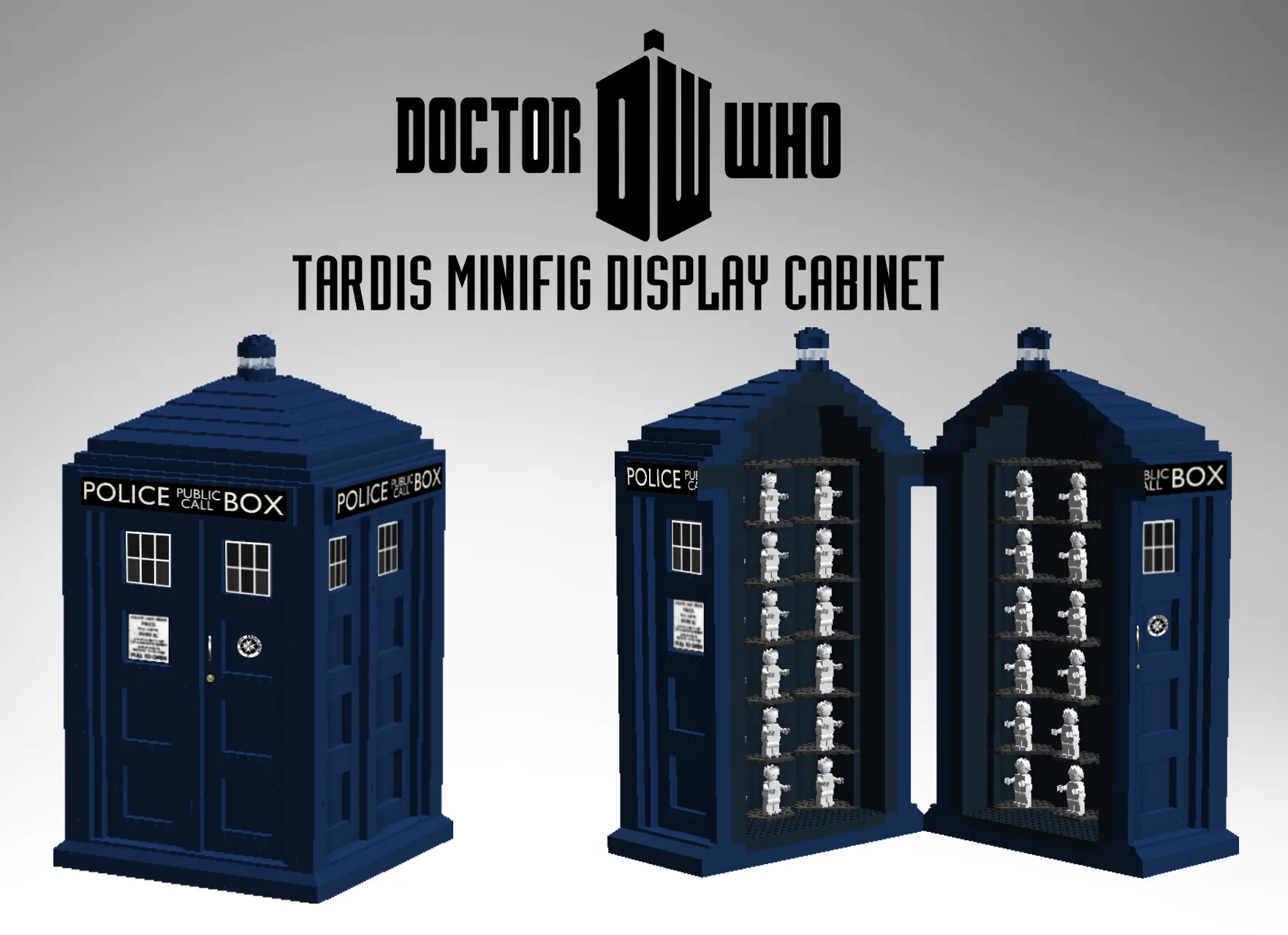 Tardis Minifig Display Cabinet | LEGO® Ideas