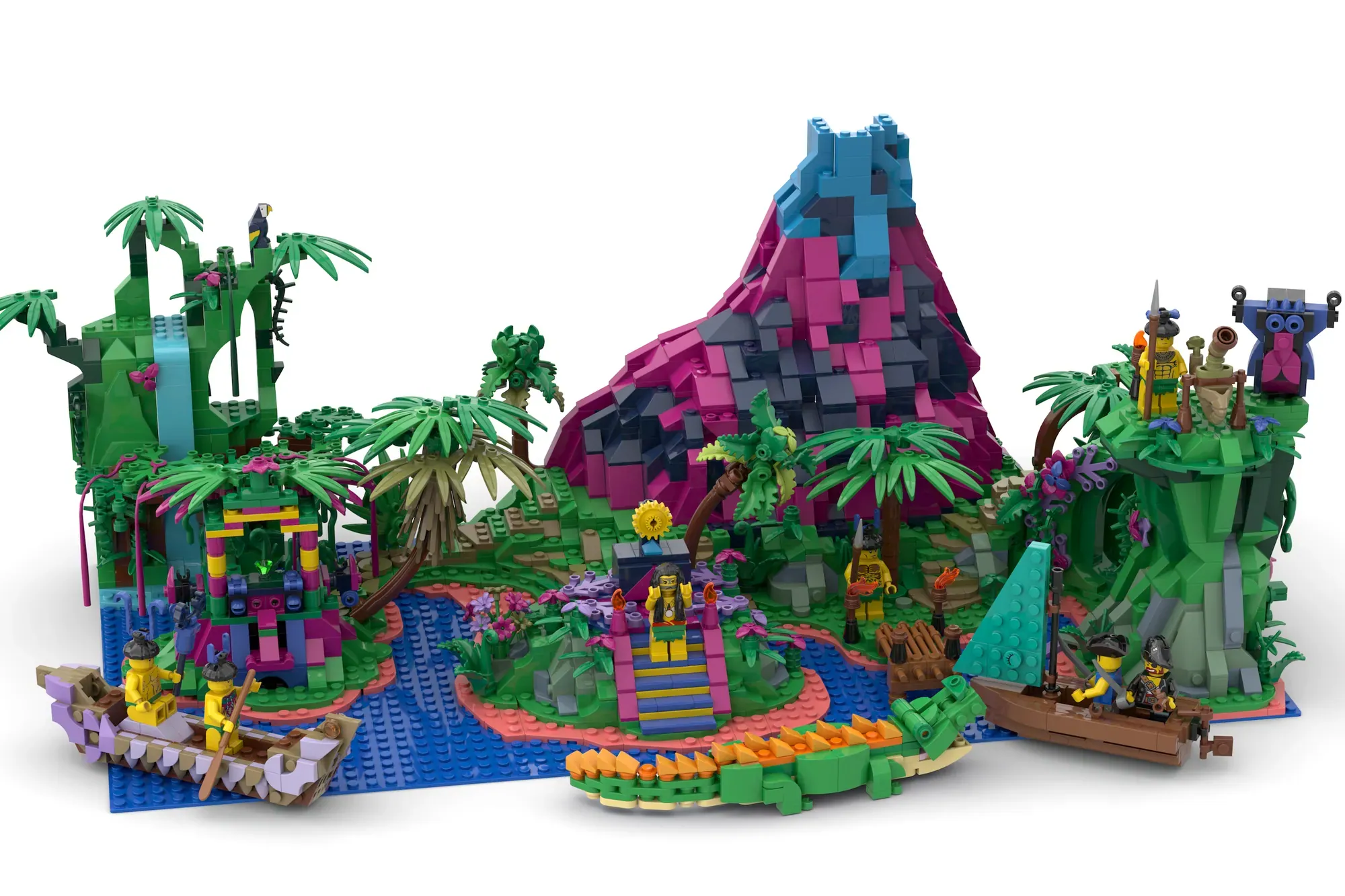 Purple Volcano Lagoon | LEGO® Ideas