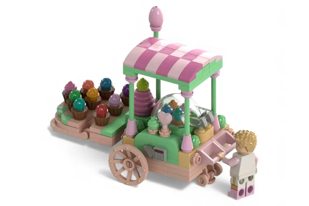🧁 Colorful Cupcake Cart – Sweet Street Mini Stand | LEGO® Ideas